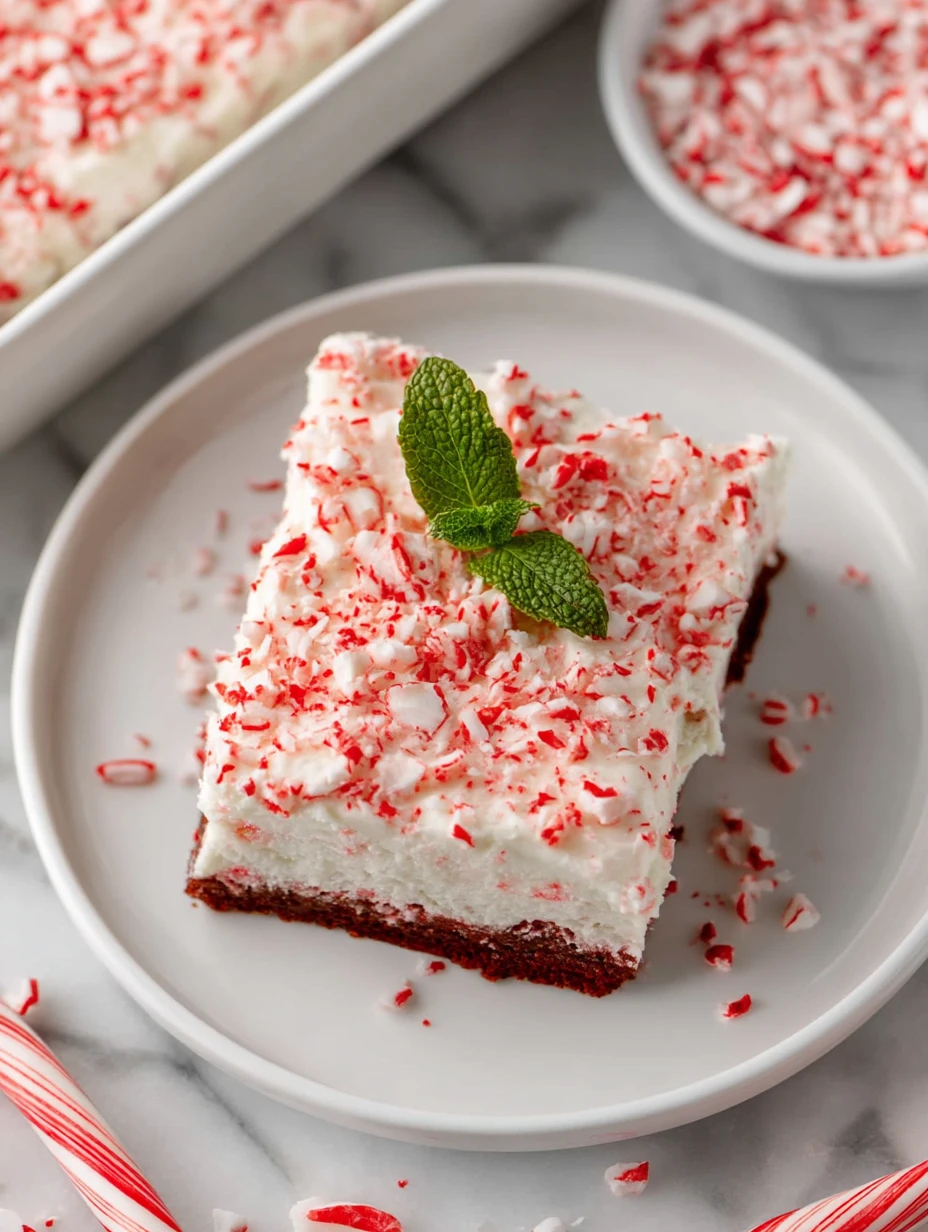 Peppermint Poke Cake