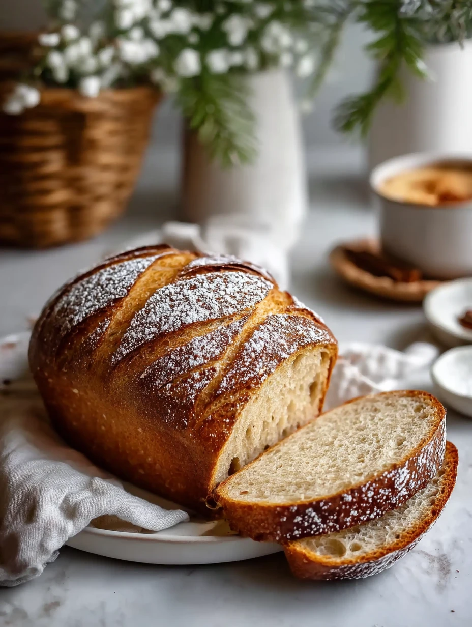 Festive Eggnog Sourdough Bread