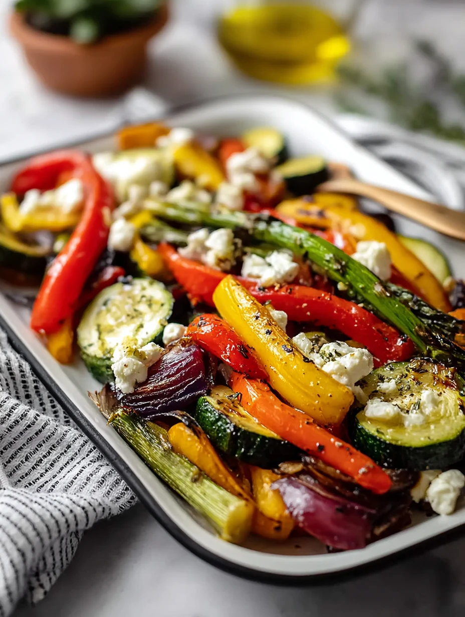 Quick Roasted Vegetables With Goat Cheese