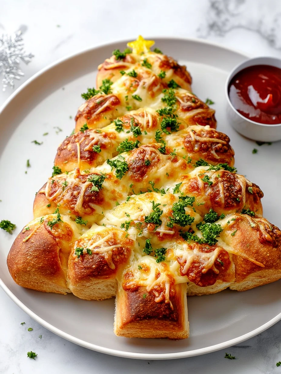 Irresistible Cheesy Christmas Tree Bread